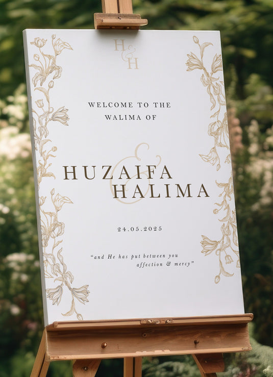 Walima Welcome Sign – Ayah Designs