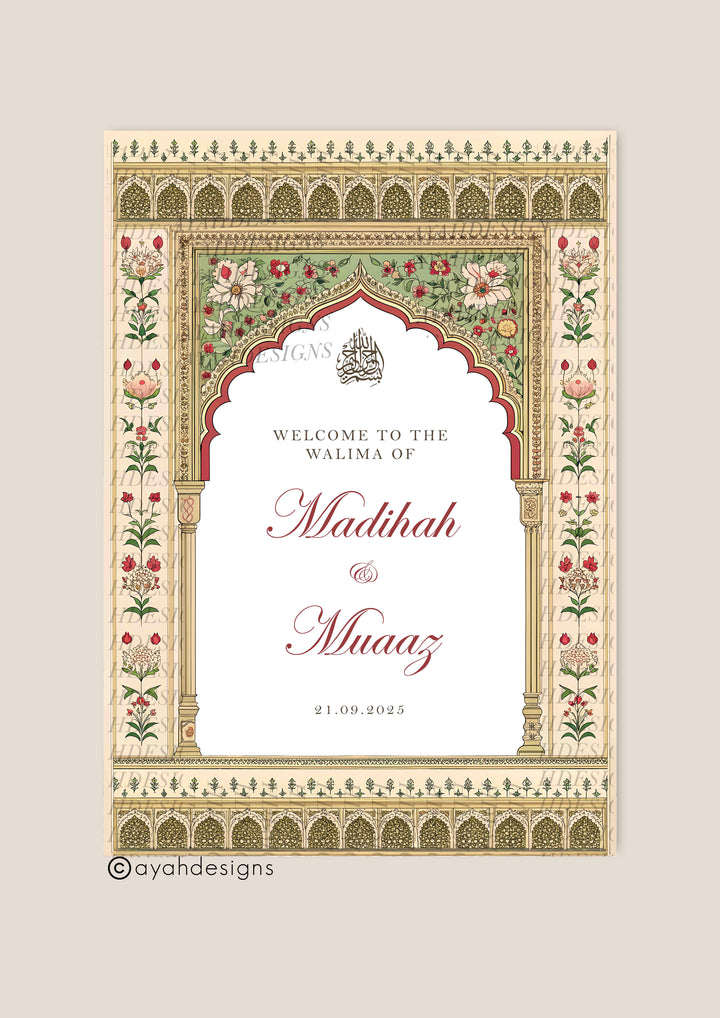 Walima Welcome Sign – Ayah Designs