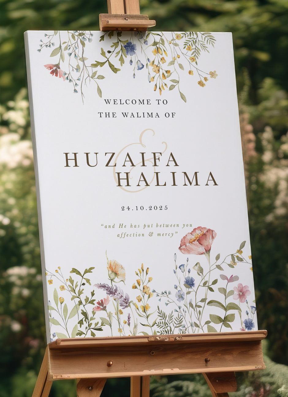 Walima Welcome Sign – Ayah Designs